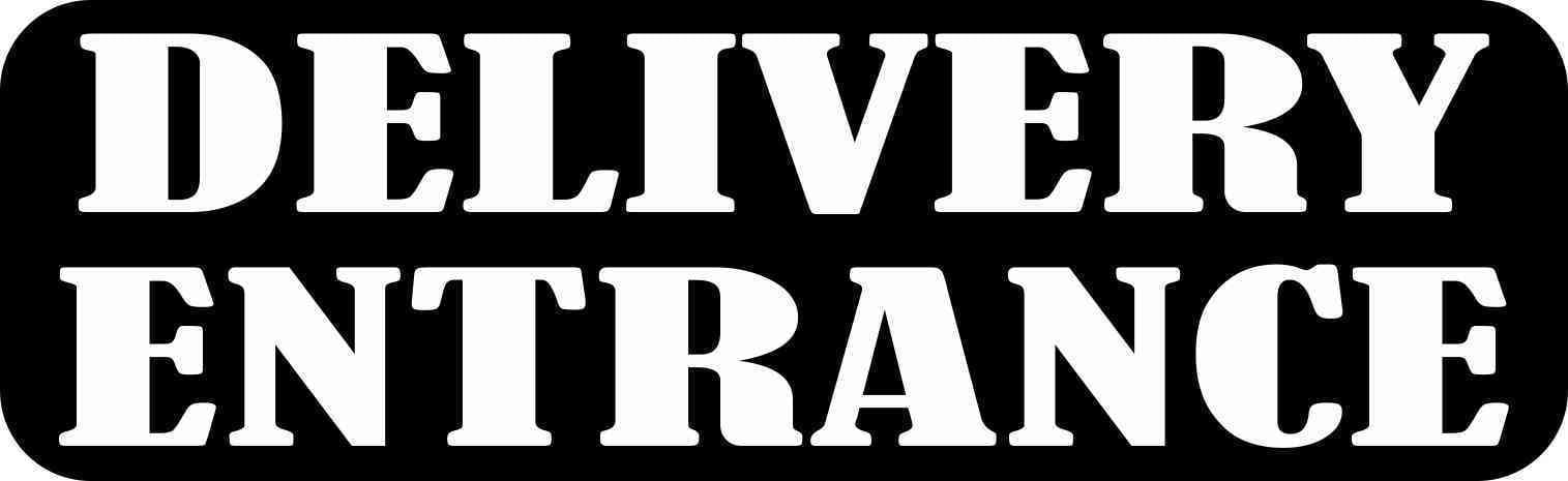 10in x 3in Delivery Entrance Sticker Vinyl Business Sign Decal Door ...