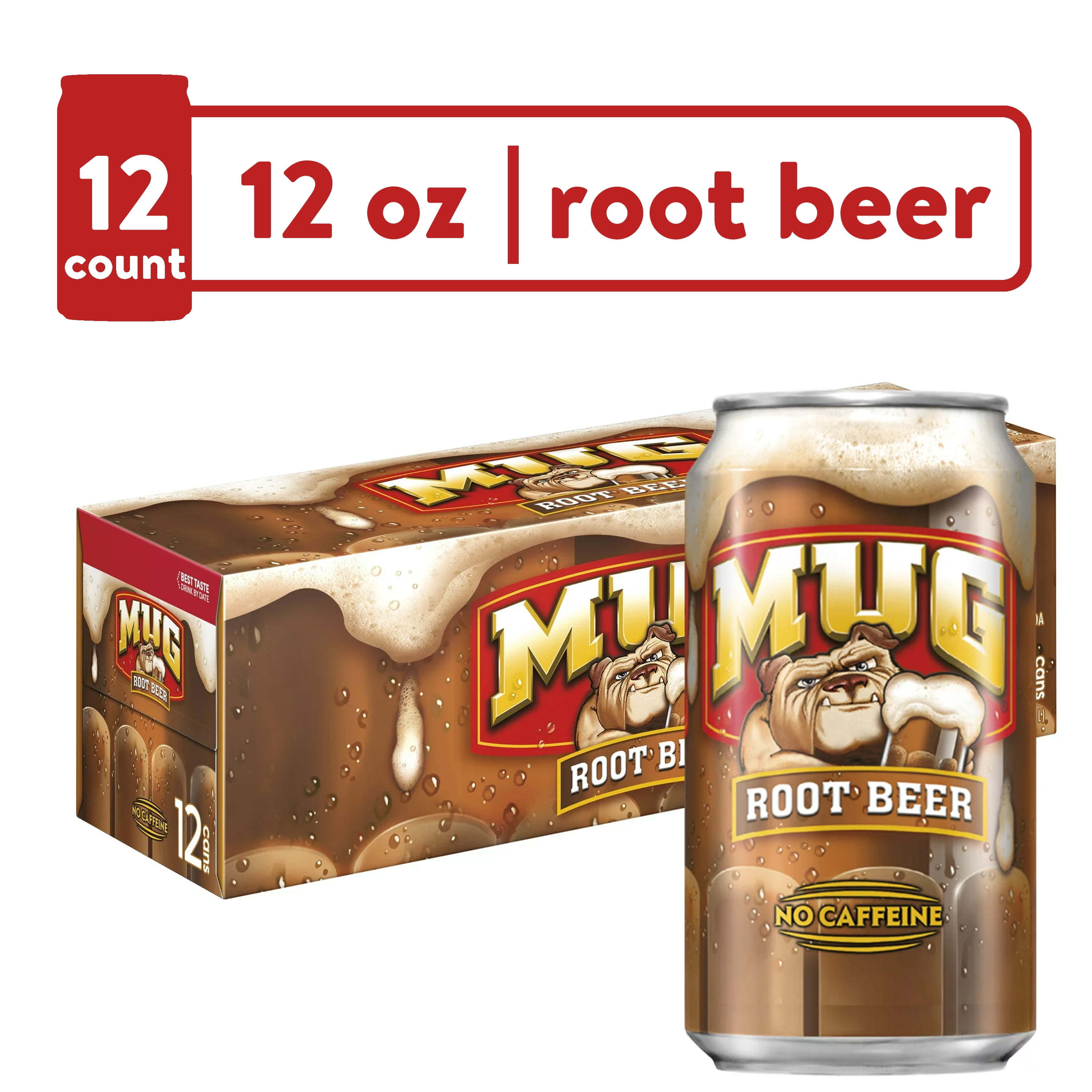 MUG Root Beer Soda Pop, 12 fl oz, 12 Pack Cans - Walmart.com