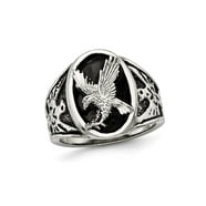 Stainless Steel Polished Enameled Eagle Ring, Available in Multiple ...