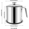 Bacon Grease Container With Strainer, 2.1L Grease Strainer and ...