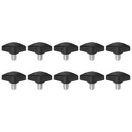 M10 Threaded Plastic Star Head Clamping Screw on Knob Grip Black ...