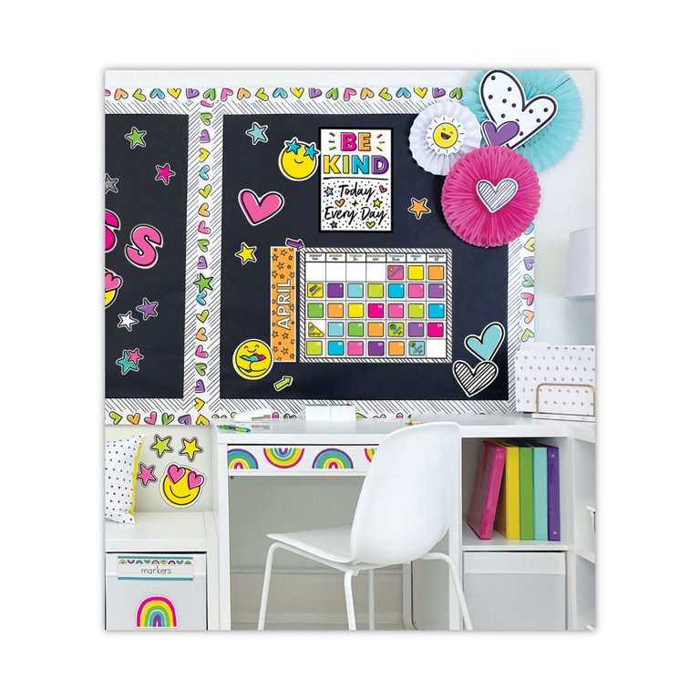 Adjustable Calendar Rod TecUnite Pastel Flip Calendar Bulletin Board ...