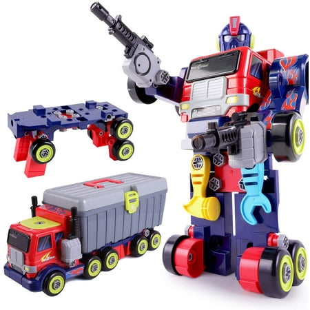 3 in 1 Kids Large Transformer Toys, Big Truck Set Transform 18-inch ...