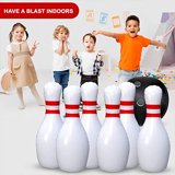 Giant Inflatable Bowling Ball set pins Bowler + PUMP -Great On Lawn And ...