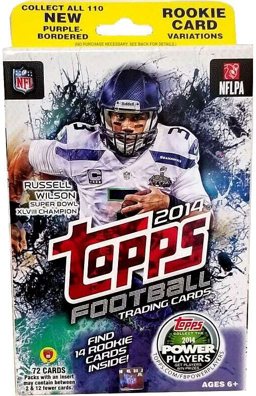 NFL Topps 2014 Football Trading Card HANGER Box (72 Cards, 14 Rookie ...