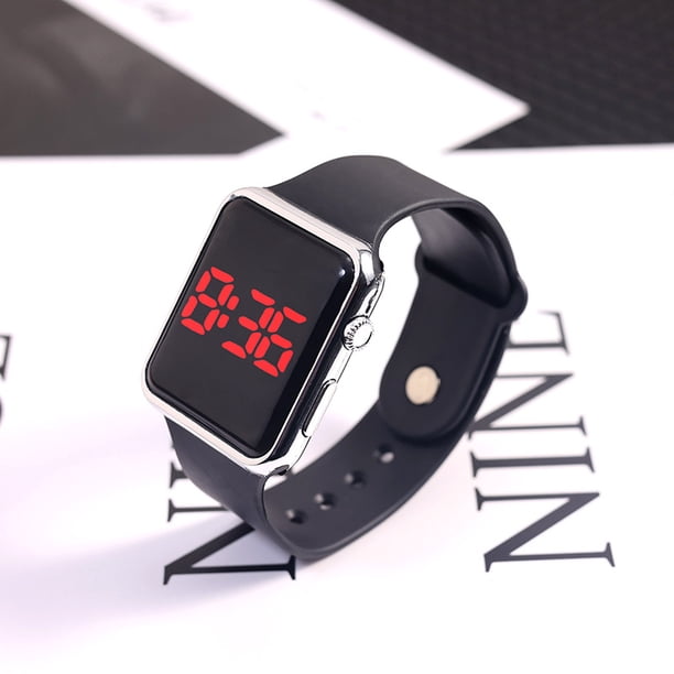 Reloj electrónico cuadrado con LED galvanizado para estudiantes de ...
