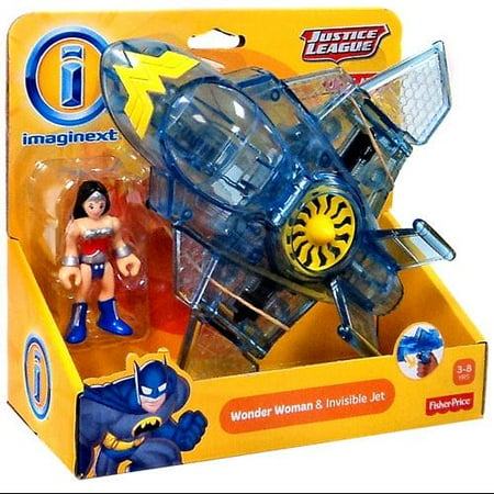 DC Super Friends Imaginext Wonder Woman & Invisible Jet Figure Set ...