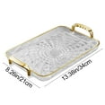 Elegant Serving Tray With Handles - Clear Gold Accent Snack Plate For ...