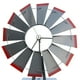 Ktaxon 8FT Weather Resistant Yard Garden Windmill Gray & Red Ornamental ...