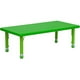 Adjustable Height Rectangular Plastic Activity Table, Green - Walmart.com