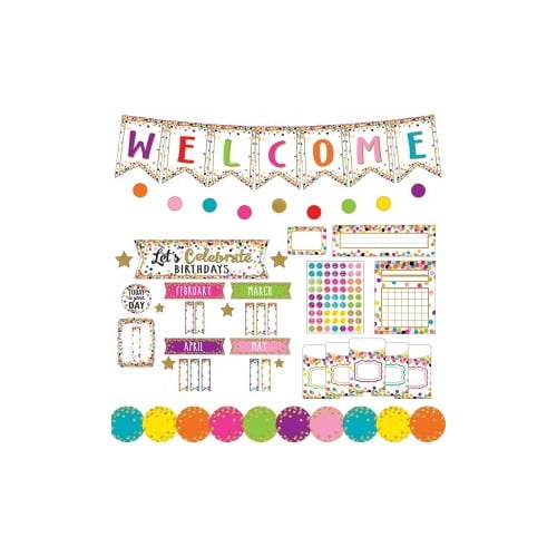 Teacher Created Resources Confetti Decor Bulletin Set Fun, Learning ...