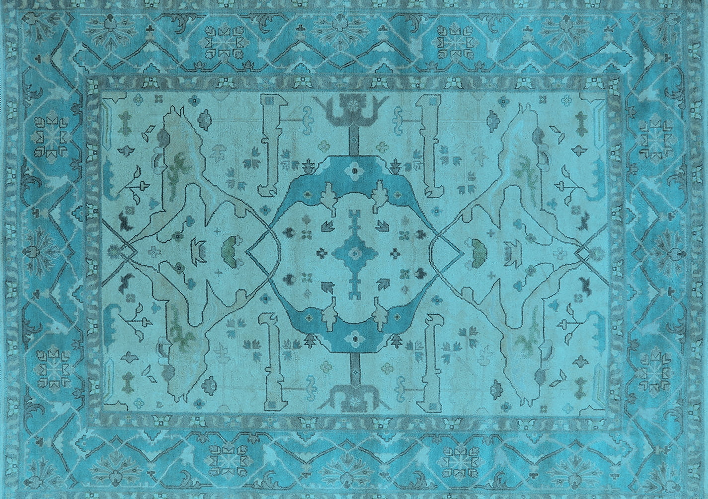 Ahgly Company Indoor Rectangle Oriental Light Blue Industrial Area Rugs ...