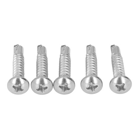 Mgaxyff 100Pcs Self Drilling Screw Round Head 304 Stainless Steel ...