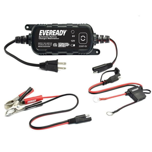 Eveready 1.2-amp Automatic 6-volt/12-volt Battery Charger/Maintainer ...