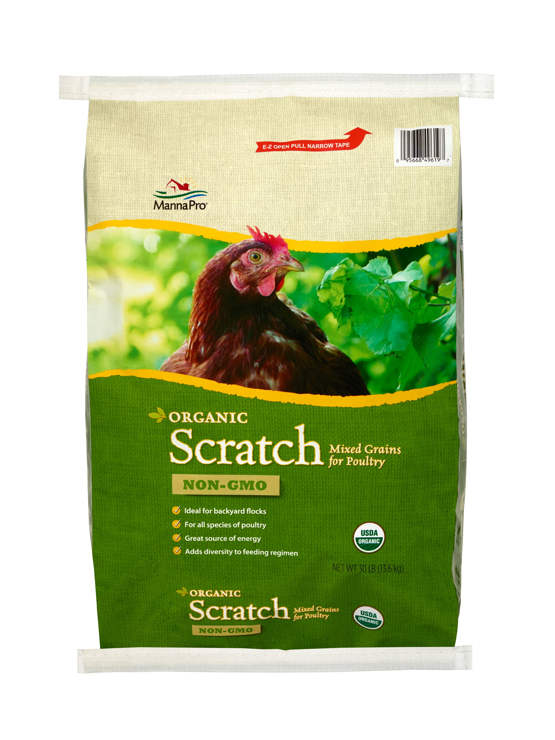 Manna Pro Poultry Organic Scratch Chicken Feed, 30 lbs. - Walmart.com
