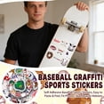 Baseball Graffiti Sports Stickers Set - 50 Pieces Self - Adhesive ...