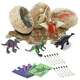 12PCS Dinosaur Digging Fossil Kit with 12 Dinosaur Eggs, brush Tools ...