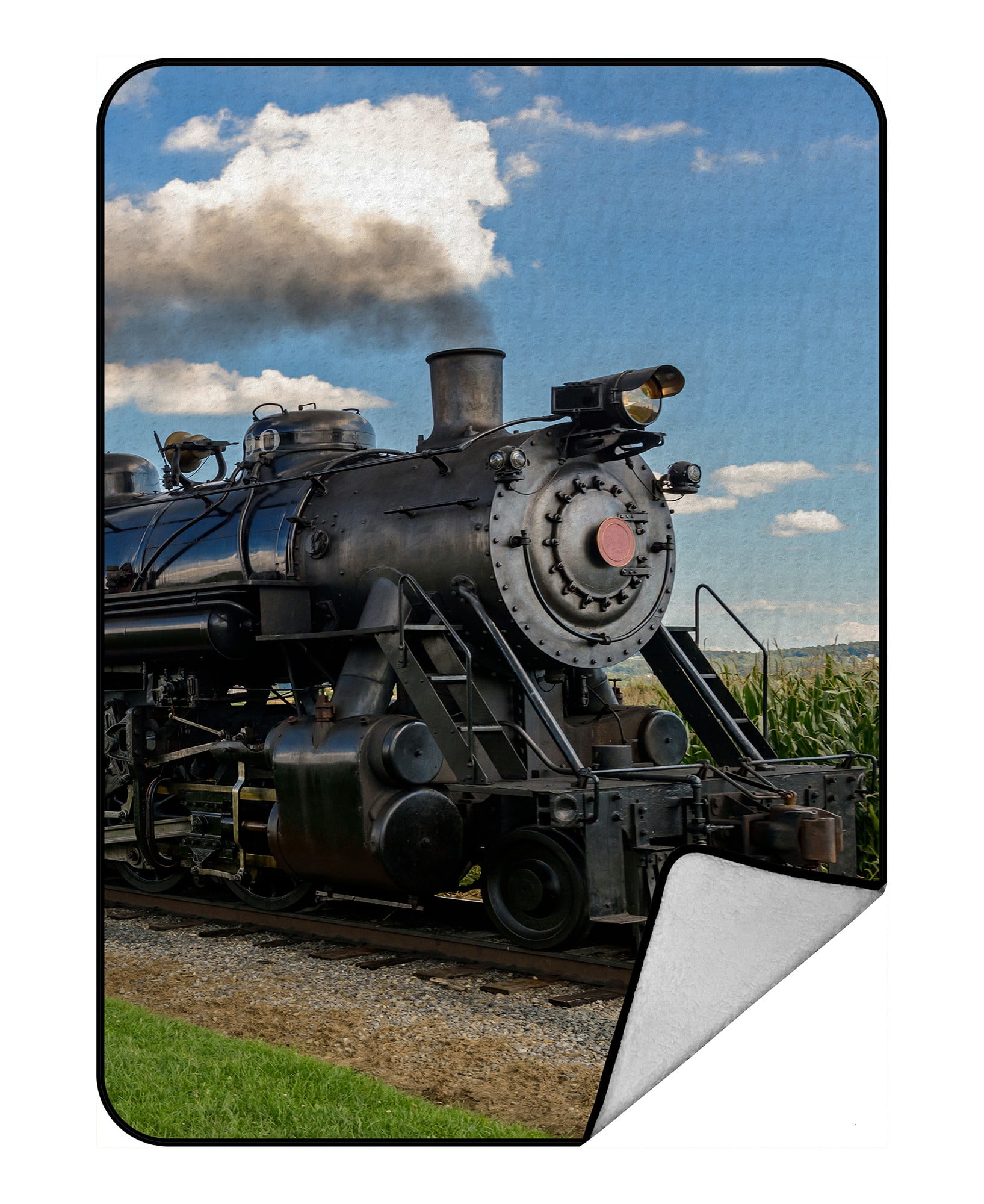 ECZJNT historic steam train passes through the fields Throw Blanket ...