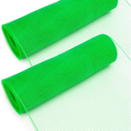 2 Rolls Lime Green Mesh Ribbon,10 inch x 30 feet(10Yard) Per Roll, Use ...