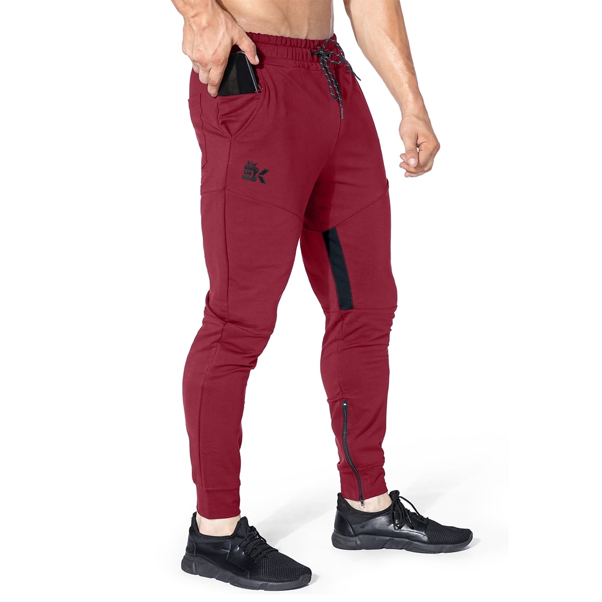 BROKIG Mens Thigh Mesh Gym Jogger Pants, Casual Slim Fit Workout ...