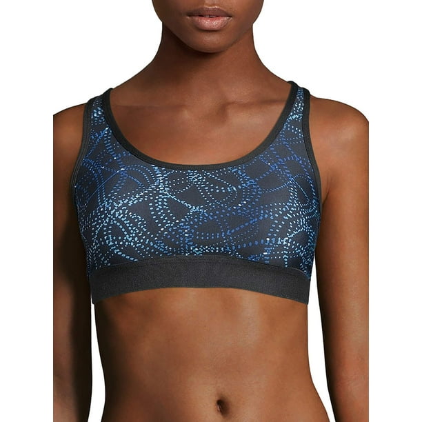Hanes Sport Womens Racerback Compression Sports Bra