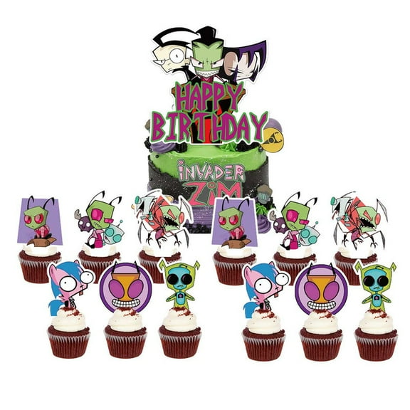 Invader Zim Plates Balloons Party Supplies Plates Cake Toppers ...