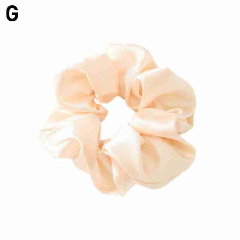 Satin Silk Hair Tie Elastic Scrunchie Ponytail Holder Hair Rope Decor ...
