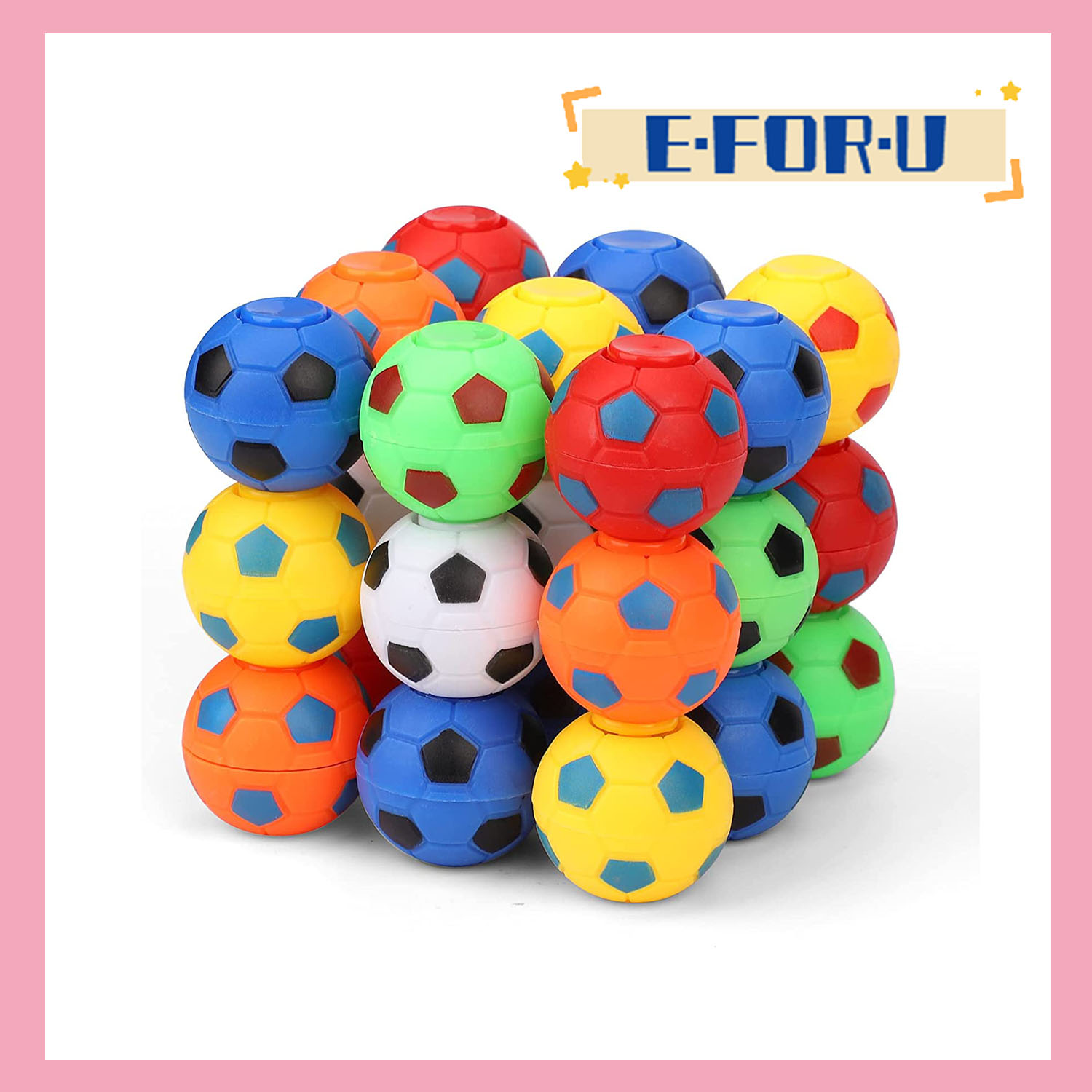 32PCS Soccer Fidget Spinners Balls, Kids Football Stress Fidget Toy ...