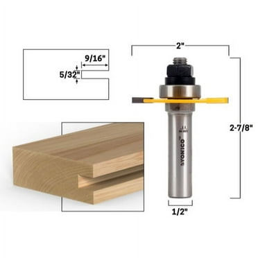 Yonico 2 Bit Ogee Groove Router Bit Set - 1/4" Shank 14274q - Walmart.com