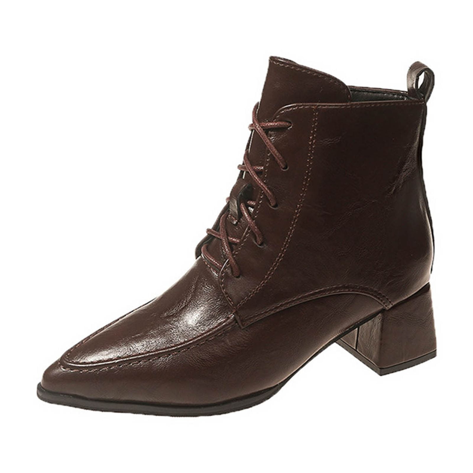 Click here for Yxmi Retro Ankle Boots For Women  Pointed Toe Lace... prices