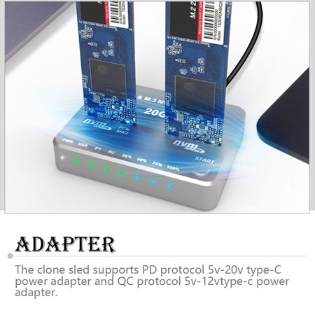 Offline Copy SSD System Dual Disk Clone Base with Aluminum One Click ...