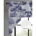 Country Giraffe Kitchen Swag Valances for Windows, Blue Vintage Animals ...