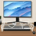 Wuzstar Large Acrylic Monitor Stand Riser with Desk Storage, 19.5x8x4 ...