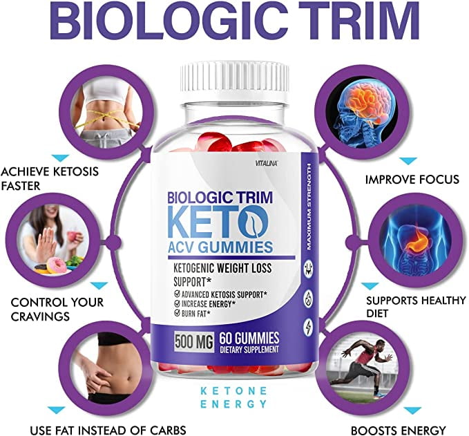 Buy 2 Pack) Official Biologic Trim Gummies, Advanced Formula, 2 Bottles ...