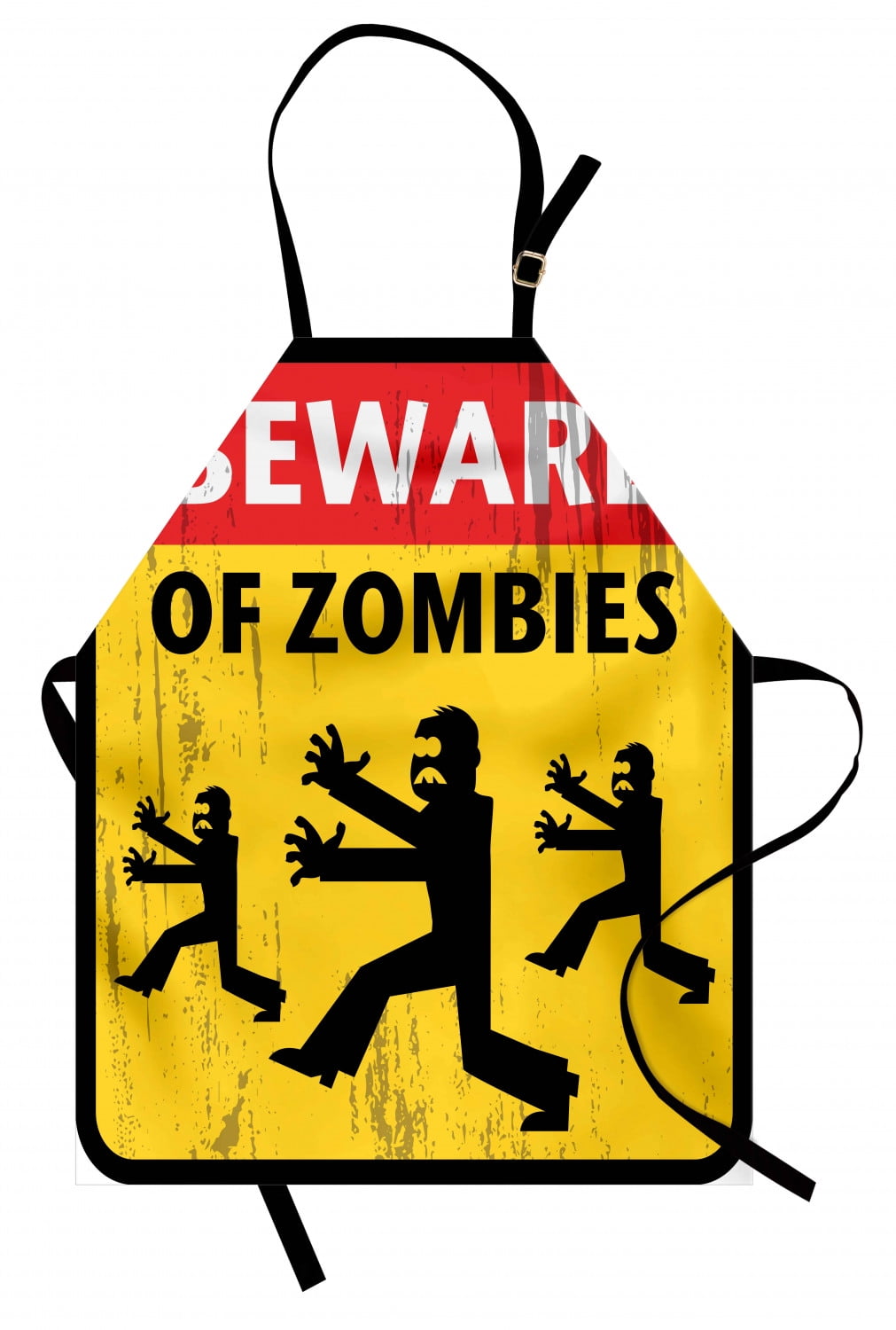 Zombie Apron Beware of the Zombies Fiction Humor Sign Warning Emblem ...