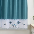 Butterflies withe Flower Embroidered 3-Piece Kitchen Curtain Tiers ...