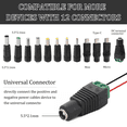 can 1M USB to DC Power Cable with 12 Interchangeable Plugs 5V 2A ...
