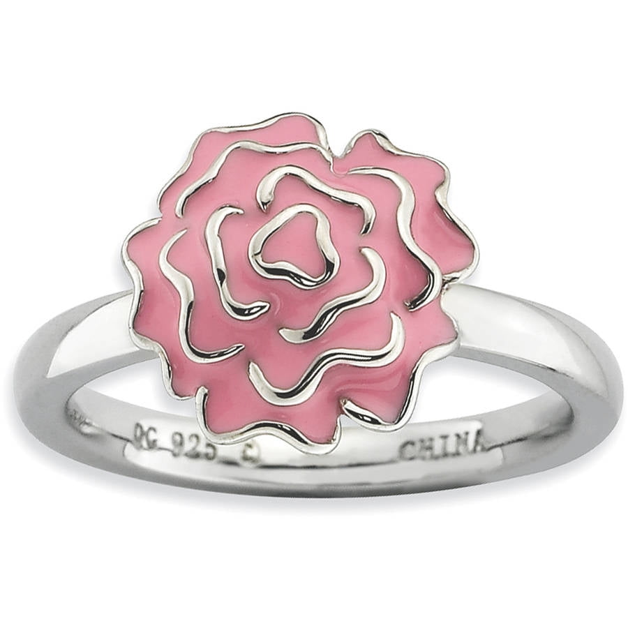 Stackable Expressions - Sterling Silver Carnation Ring - Walmart.com ...