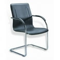 Boss Office Products Chrome Guest Chair with Chrome Frame and Black ...