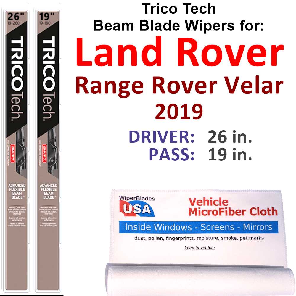 2019 Land Rover Range Rover Velar Beam Blade Wipers (Set of 2 ...