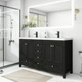 Eclife 60" Modern Double Sink Bathroom Vanity with Spacious Resin Top ...