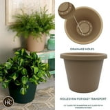 The HC Companies 16" Plastic Indoor Outdoor Classic Flower Pot Planter ...