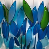 Blue Handworks Glass Wind Chime Deluxe Ocean Waterfall Wind Chimes for ...