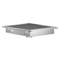 18" x 108" Stainless Steel Floor Trough Drain, 14-Gauge with Subway ...