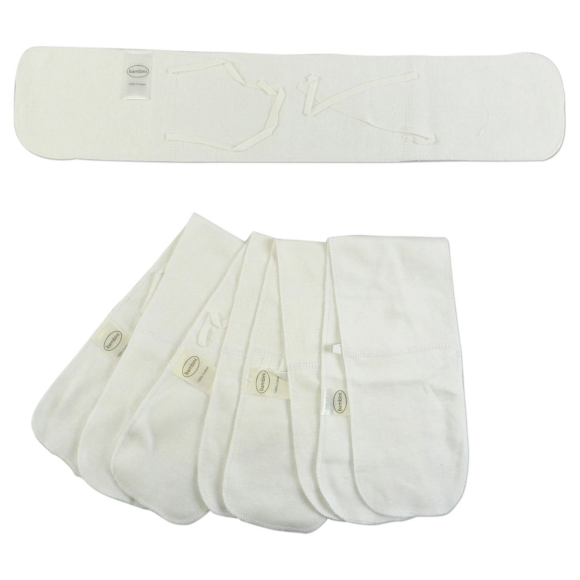 Click here for Bambini Infant Abdominal Binder (Pack Of 5) White prices