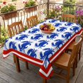 Abstract Blue Crab Pattern Table Cloth 52x70in, Waterproof Rectangle ...