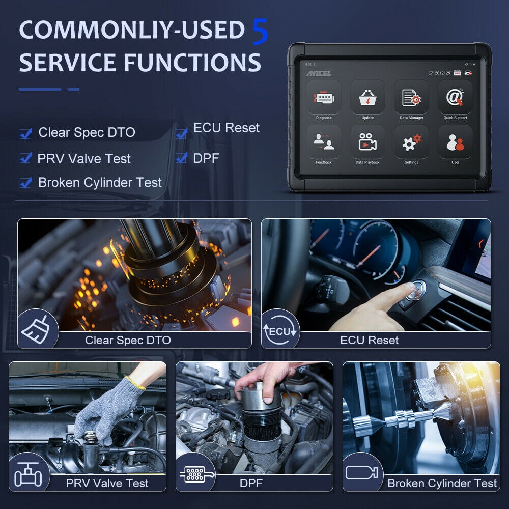 Buy ANCEL X6 HD Professional Truck Diagnostic Tablet Heavy Duty Truck ...