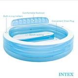 Intex Family Swim Center Round Inflatable Outdoor Pool with Cover ...