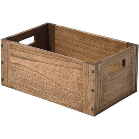 XBRW Stackable Wood Storage Cube/Basket/Bins Organizer for Home Books ...