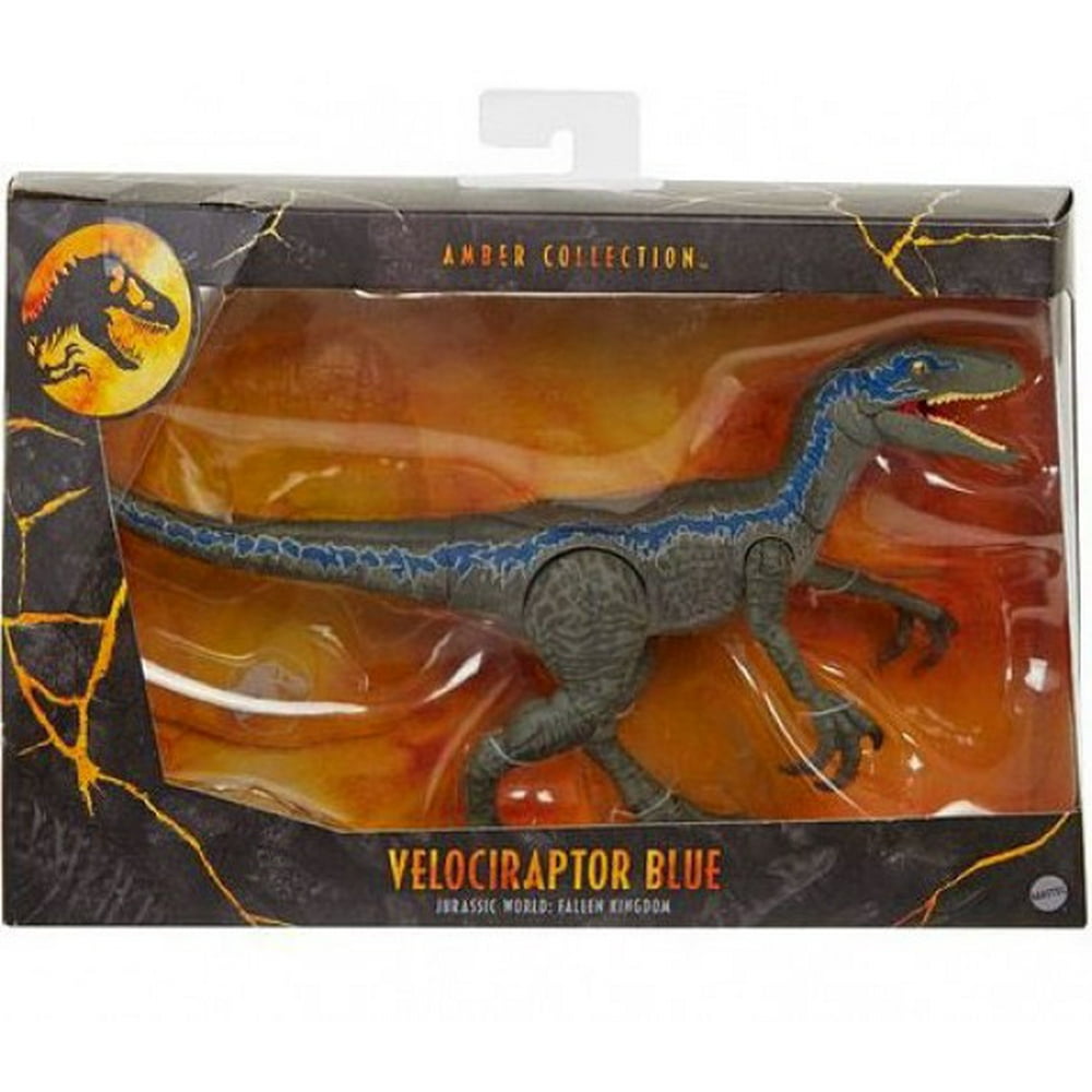 Jurassic World Amber Collection Velociraptor Blue Action Figure ...